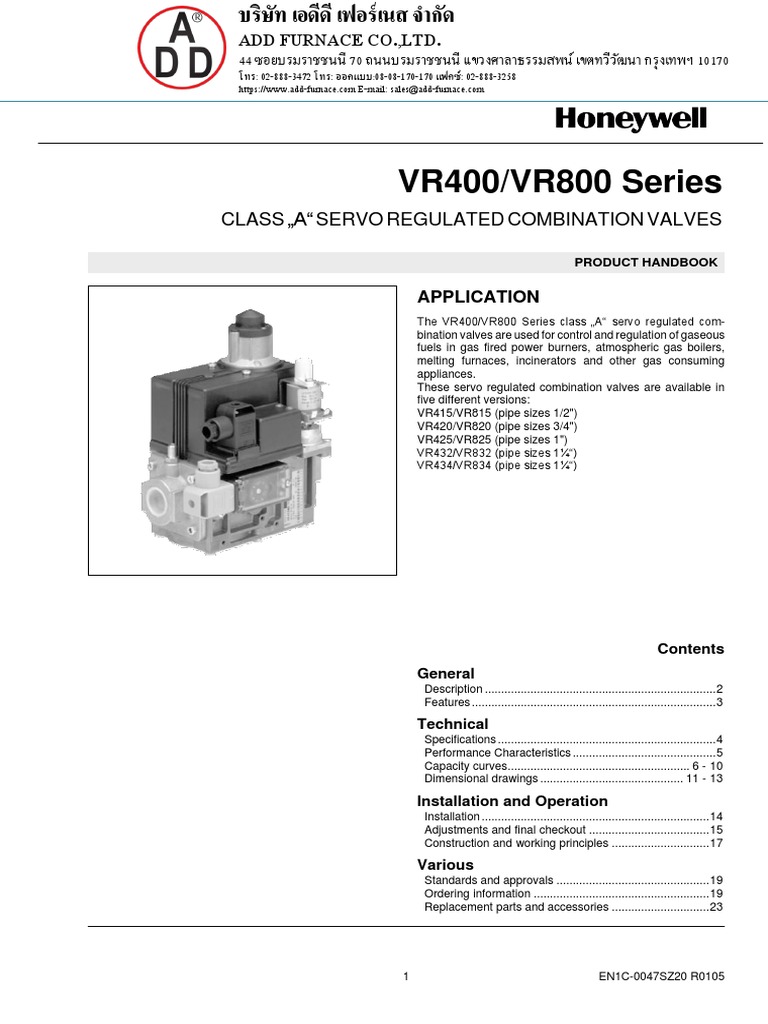 VR400/VR800 Valve Product Handbook | PDF | Pipe (Fluid Conveyance) | Valve