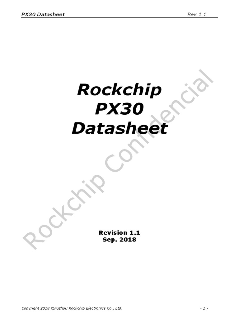 PX30 Datasheet V1.1 | PDF | Flash Memory | Electronics