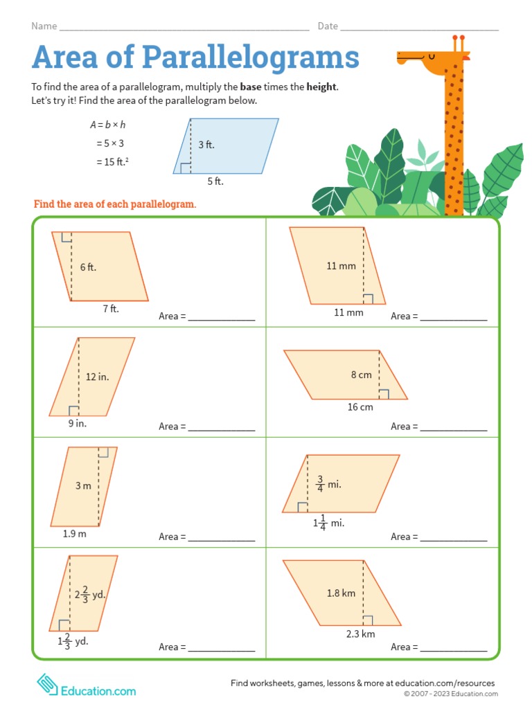 Area and Percentages Practice Worksheets | PDF | Area | Variable ...