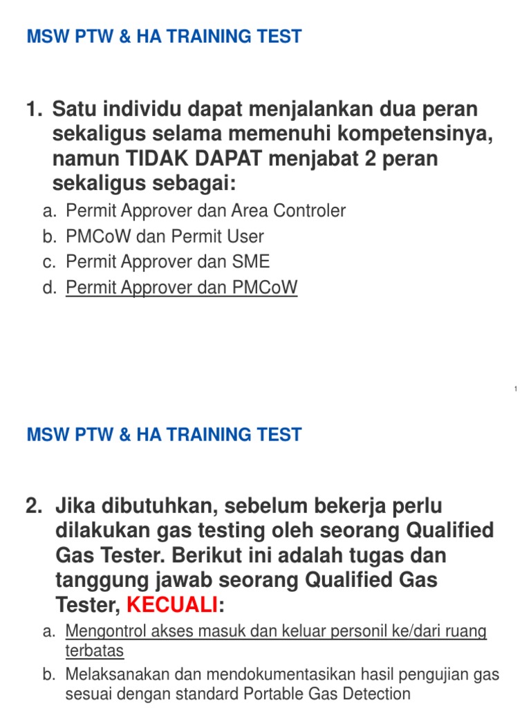 Soal PTW-HA 1 | PDF