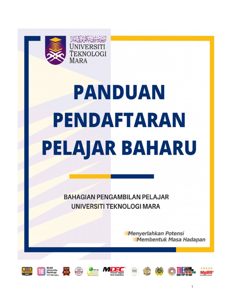Panduan Pendaftaran Pelajar UiTM 2023 | PDF