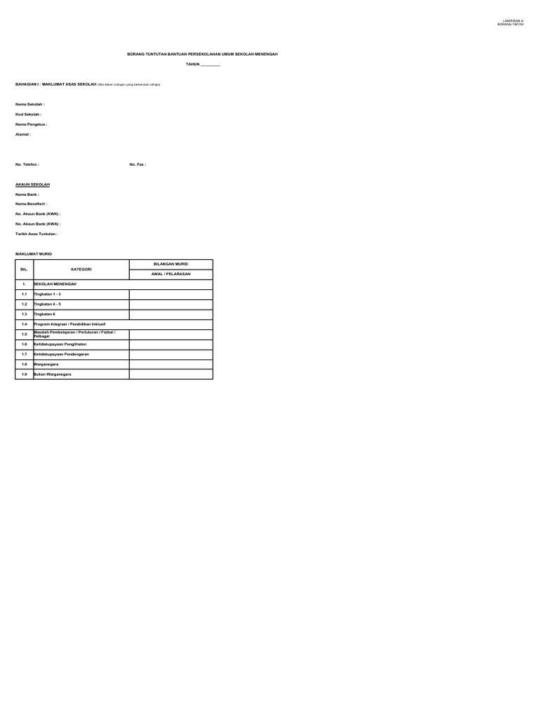 Borang Pelarasan PCG 2023 | PDF