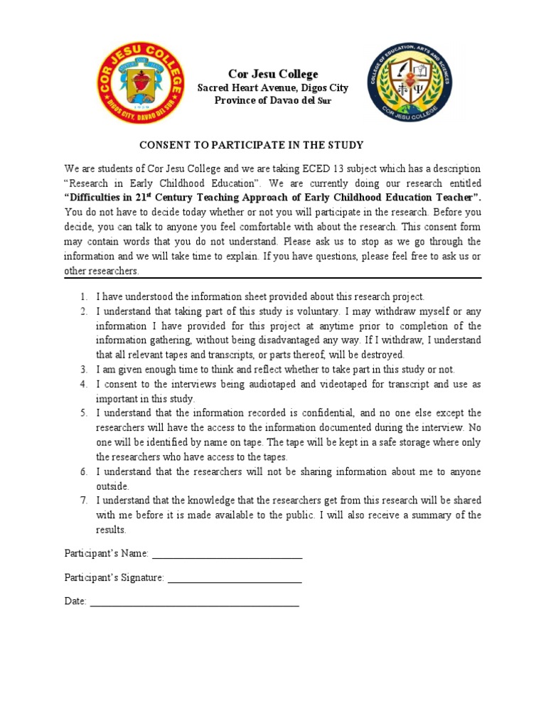 CONSENT TO PARTICIPATE | PDF