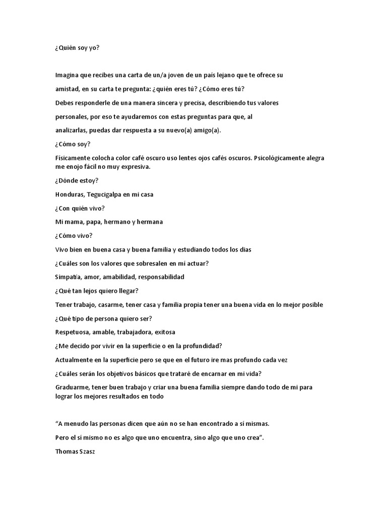 Quién Soy Yo | PDF