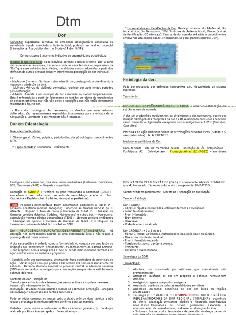 DTM PDF | PDF | Dor | Estímulo (Fisiologia)