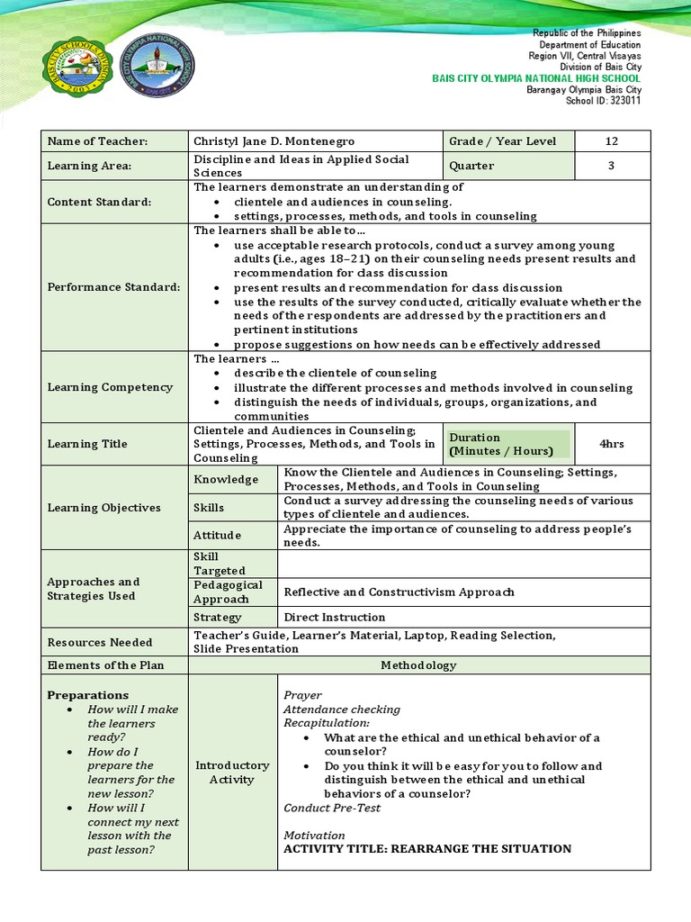 Diass Q3 | PDF | Learning | Constructivism (Philosophy Of Education)