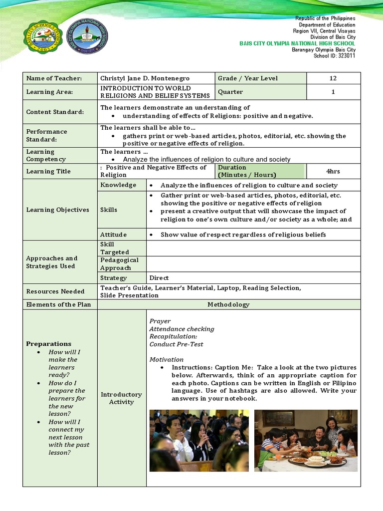 World Religions q1 | PDF | Learning | Concept