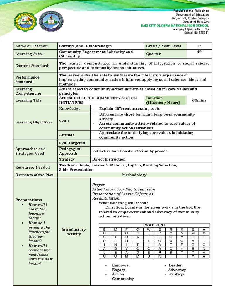 Cesc Q4 | PDF | Learning | Community
