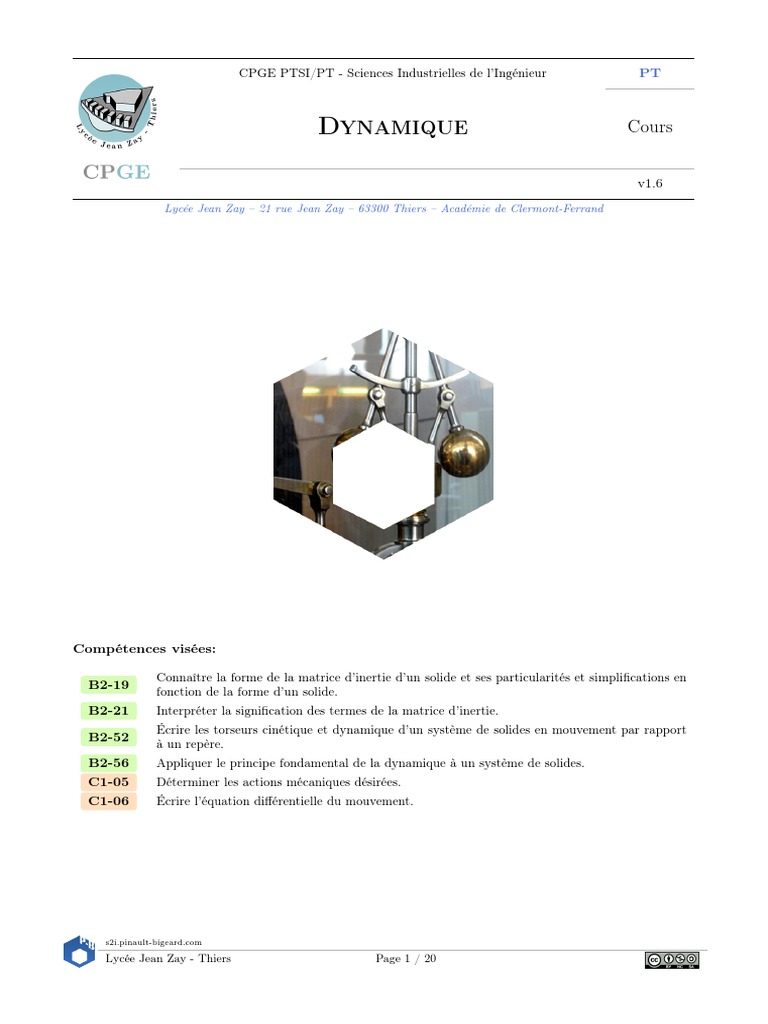 (Dyn) (CO) Dynamique | PDF | Lois du mouvement de Newton | Géométrie