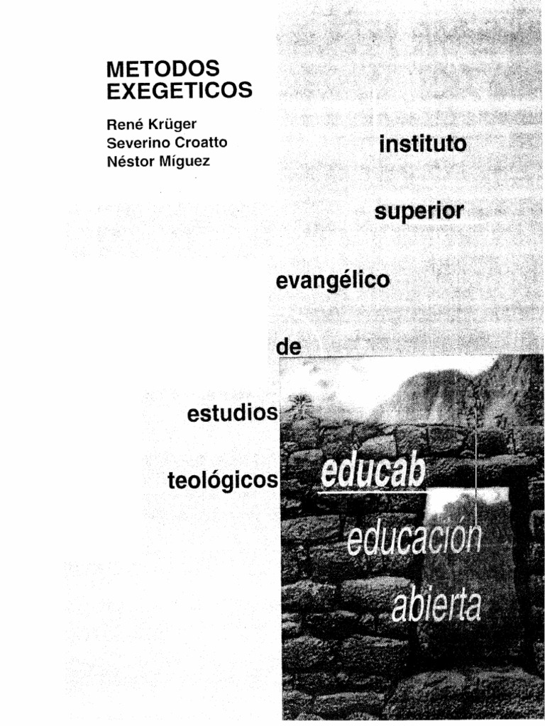 Manual de Metodos Exegeticos Rene Kruger | PDF | Septuaginta | Canon ...