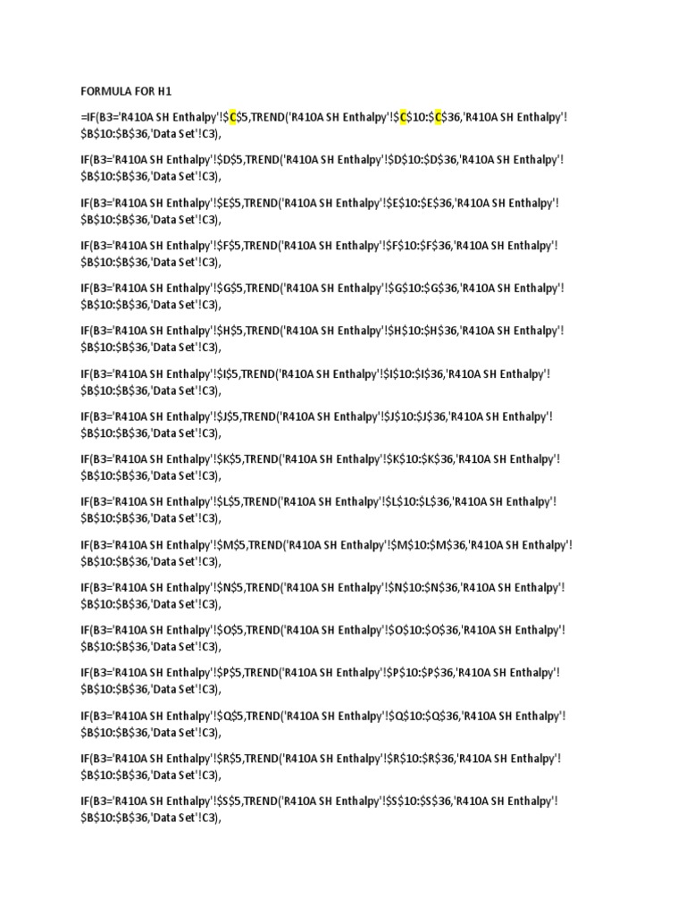 Excel Formulas | PDF | Physical Sciences | Statistical Mechanics