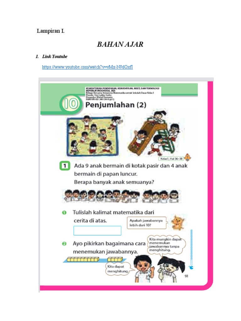 Bahan Ajar Kelas 1 Pdf