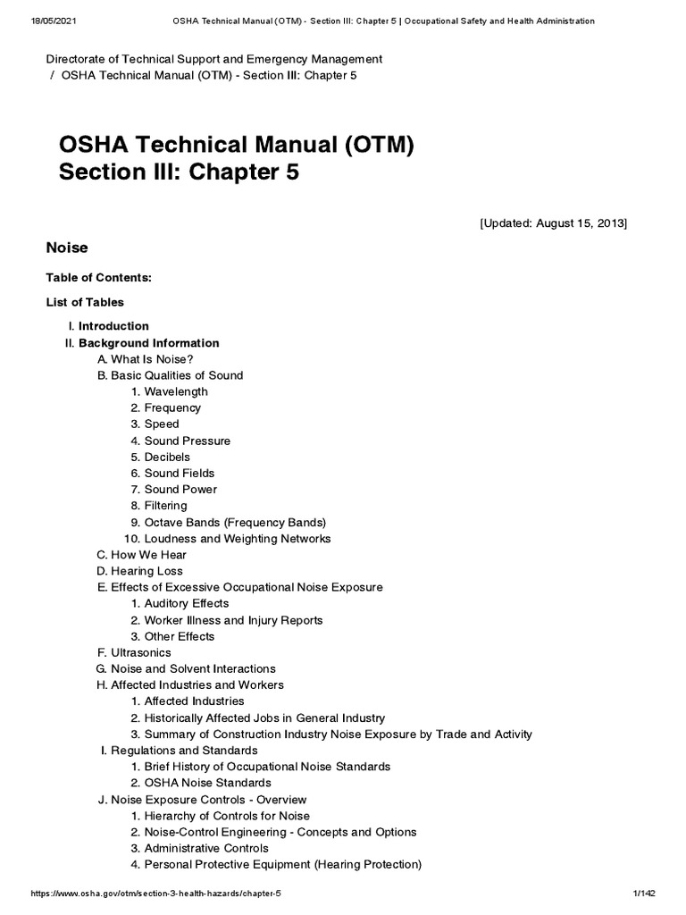 Manual Ruído OSHA | PDF | Hearing Loss | Noise