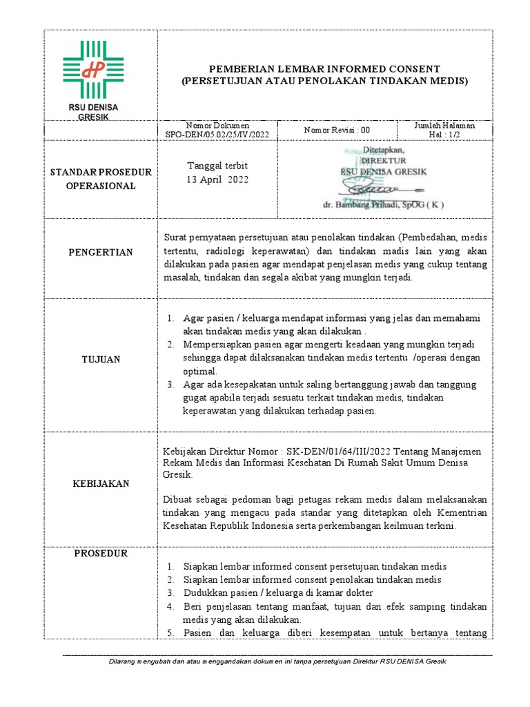 Pemberian Lembar Informed Consent Pdf