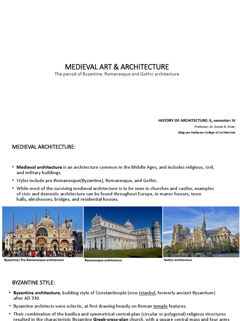 Medieval Art & Architecture Guide | PDF | Gothic Architecture | Vault ...