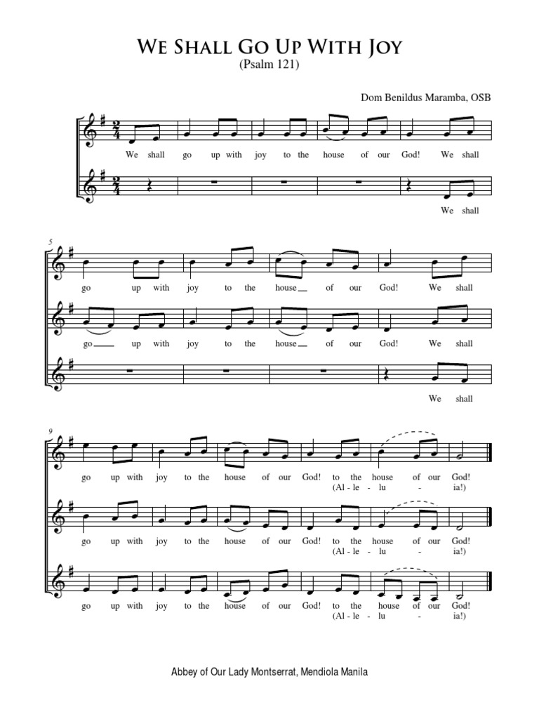 We Shall Go Up With Joy B. Maramba OSB | PDF