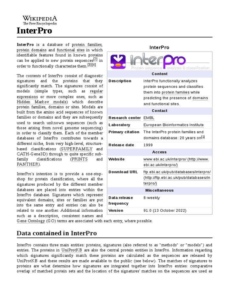 Inter Pro | PDF | Protein Domain | Conserved Sequence