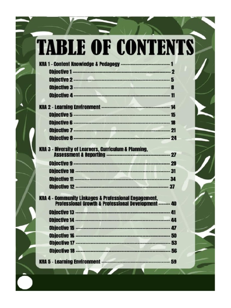 2022 KRA's & Objectives Cover page | PDF