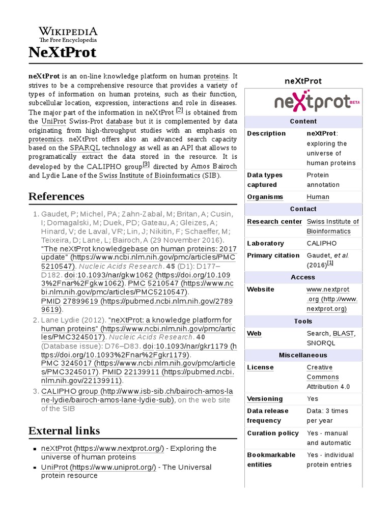 Ne XT Prot | PDF | Biology | Databases