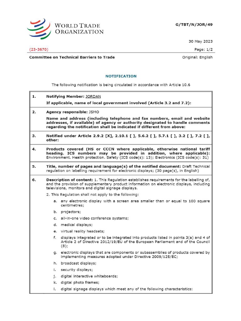 Jordan Energy Labelling | PDF