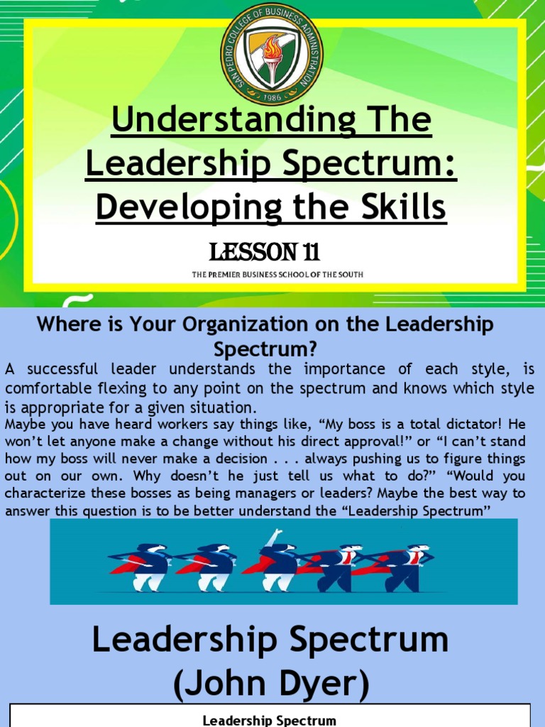 Understanding The Leadership Spectrum_ Developing the Skills (1) | PDF ...