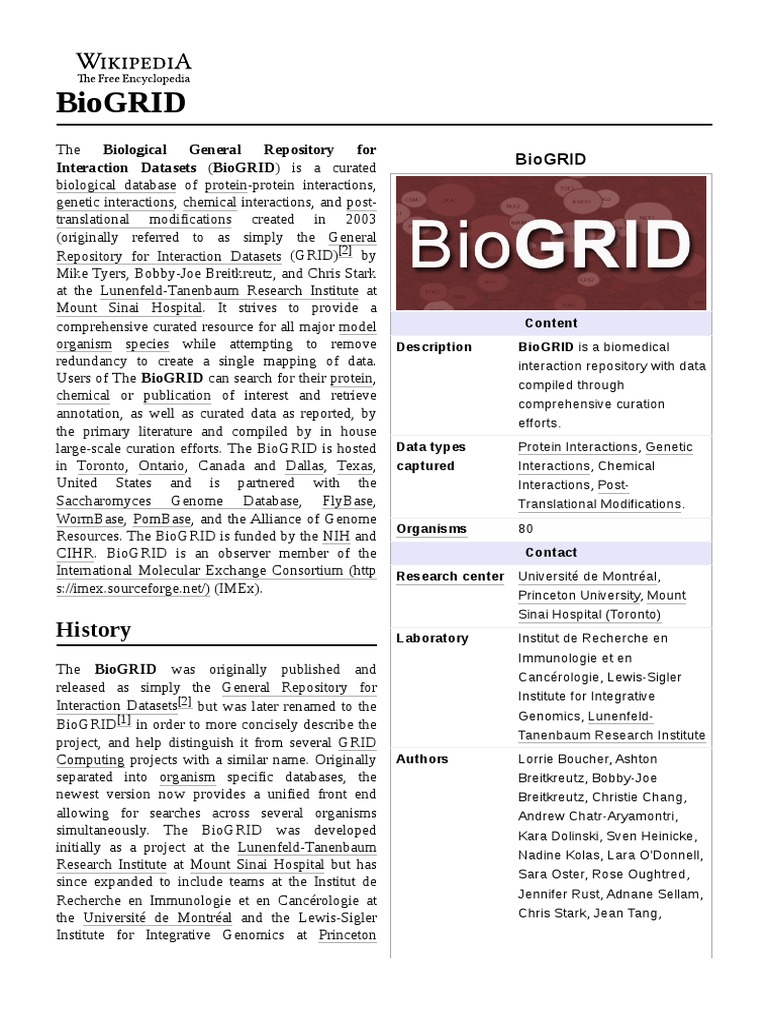 Bio GRID | PDF | Biology
