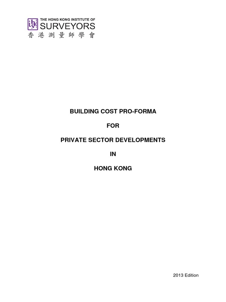 BLDG Cost Pro-Forma - PrivateSectorDev | PDF | Building Engineering ...