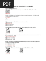 Soal Informatika Kelas 7 Kurikulum Merdeka | PDF | Komputer