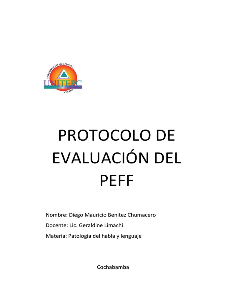 Informe Del PEFF | PDF | Fonología | Boca