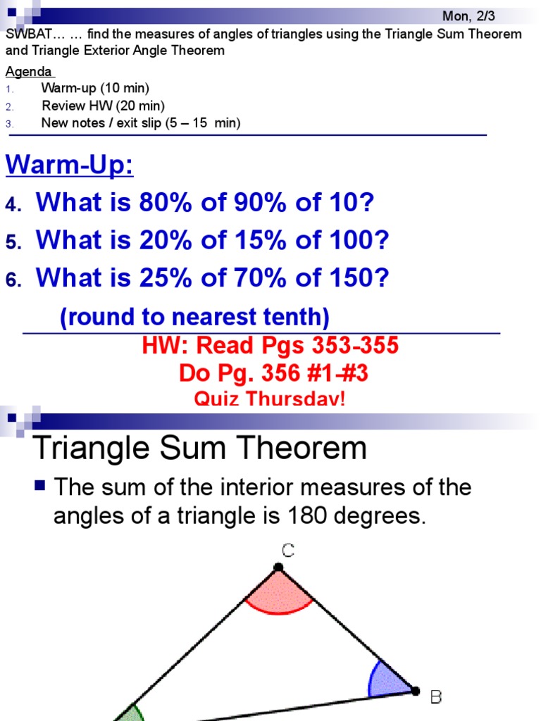 2 CH 6-1 Sum of Interior and Exterior Angles in Polygons | PDF ...