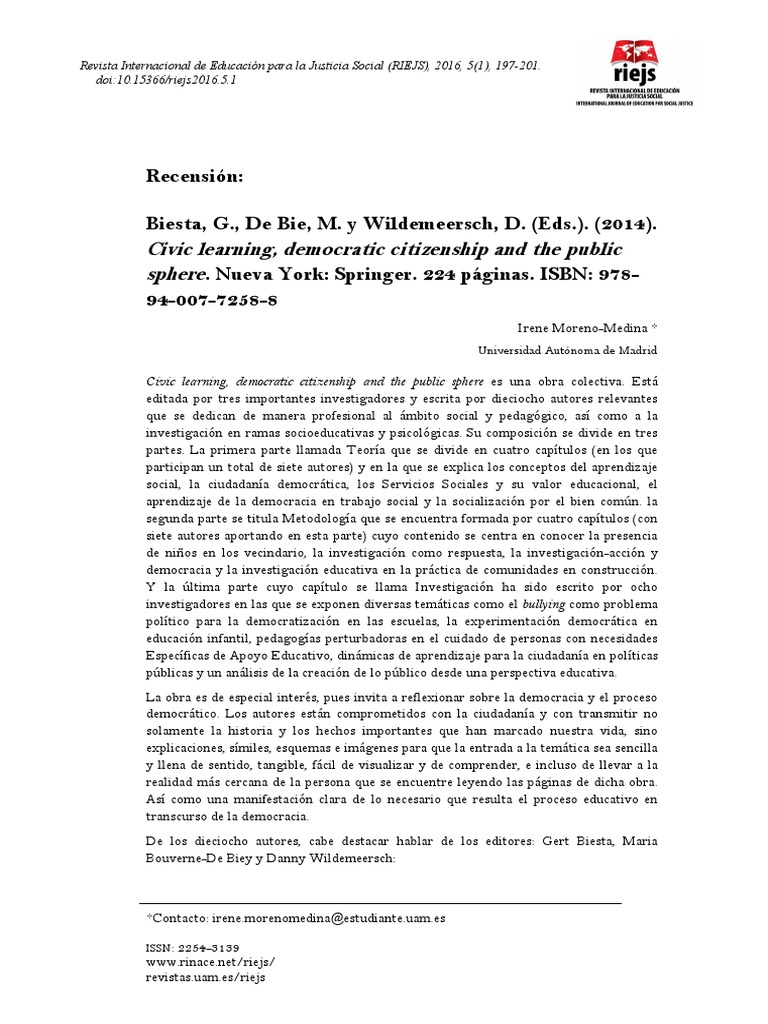 G Biesta | PDF | Democracia | Ideologías políticas