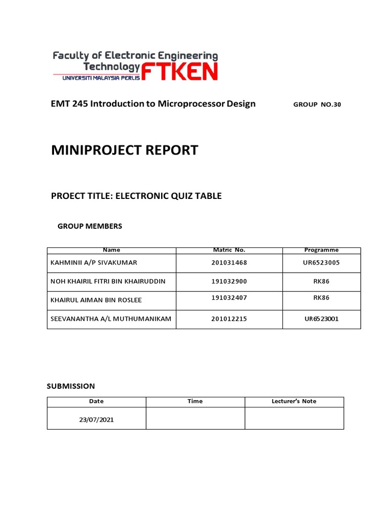 Mini Project Report Group 30 | PDF | Manufactured Goods | Electrical ... Mini Project Report Group 30 | PDF | Manufactured Goods | Electrical ...