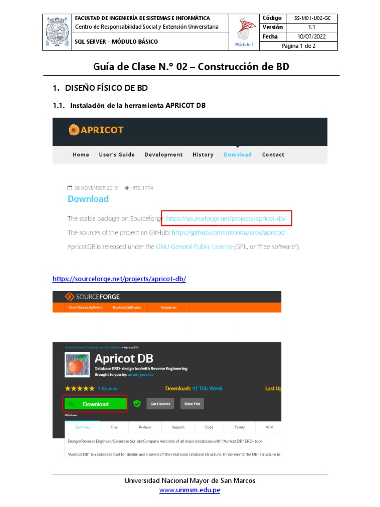 SS-M01-U02-GC-v1.1 Guía de Clase N.° 02 - Construcción de BD 2022-07-10 | PDF | Servidor SQL de ...