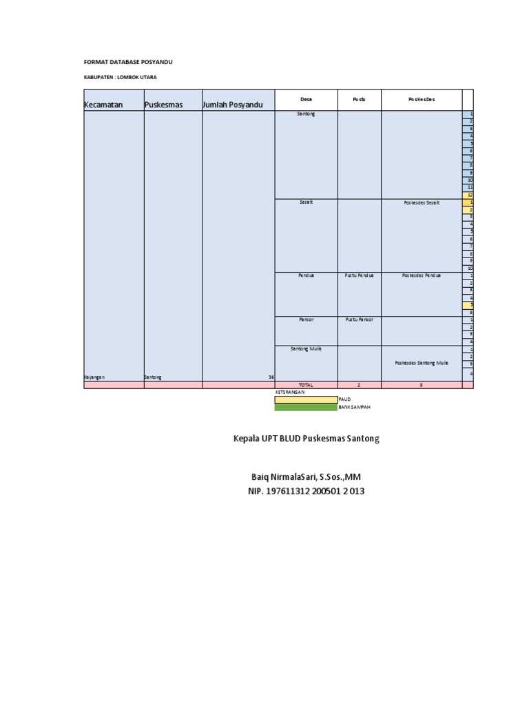 Data Base Posyandu 2023 FULL | PDF