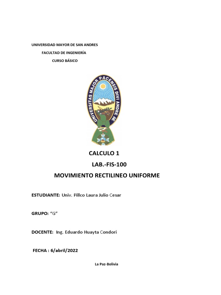 Infor. MRU.2.0 | PDF | Aceleración | Velocidad