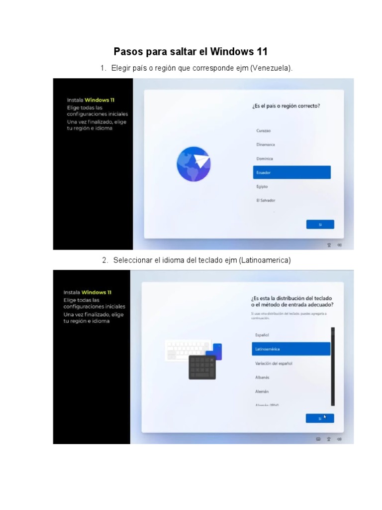 Saltar Windows 11 con Shift + F10 | PDF