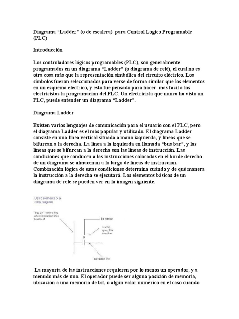 Diagrama Ladder | PDF | Controlador lógico programable | Programación de computadoras
