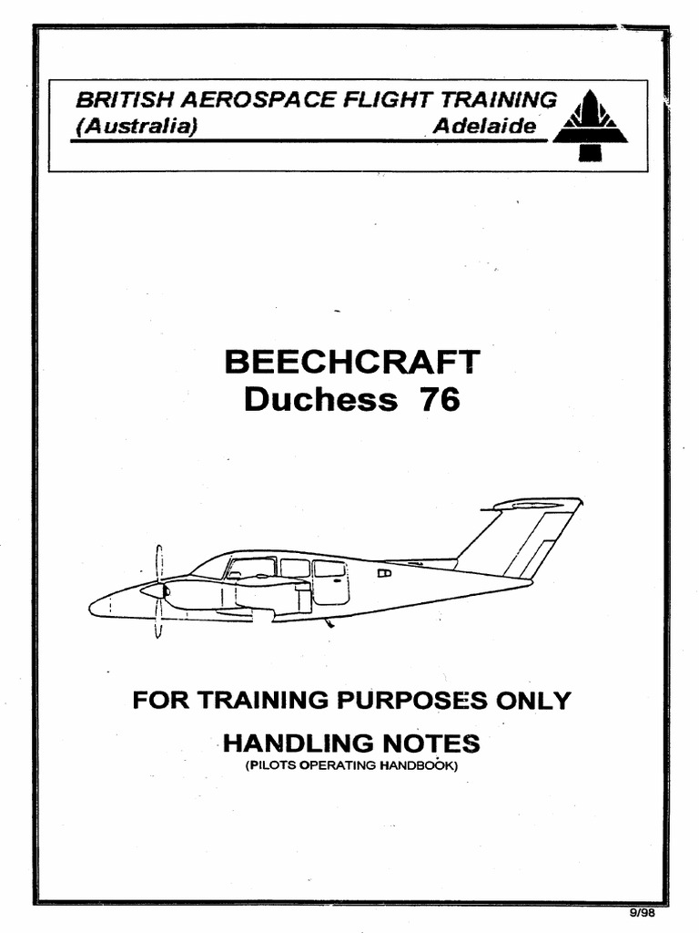 BE76 Duchess POH | PDF