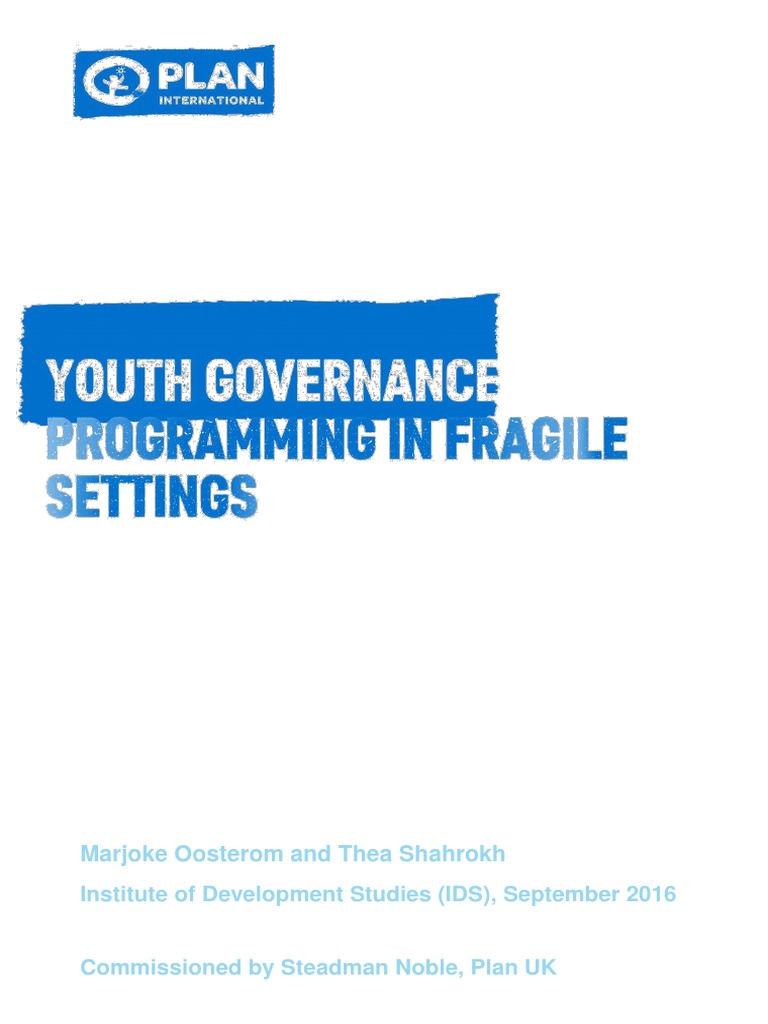 Plan International UK Report - Youth Governance in Fragile Settings ...