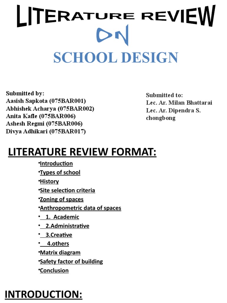 School Design Literature Review | PDF | Schools | Classroom