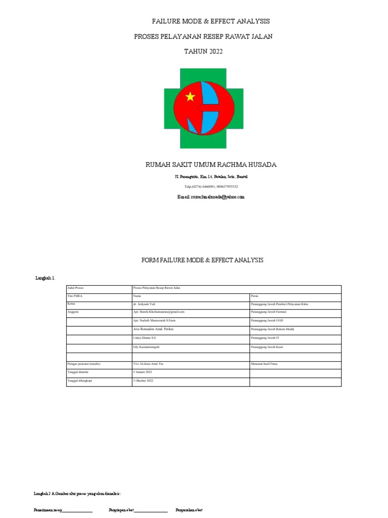 Analisis Risiko Pelayanan Resep RS Rachma | PDF