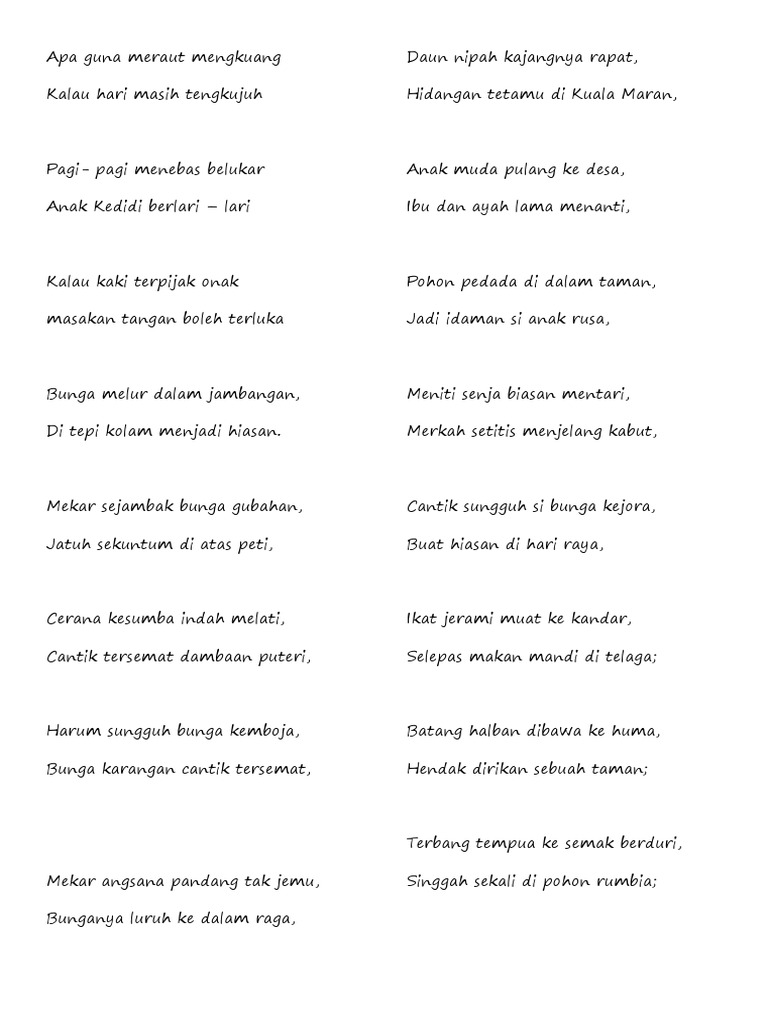 Pembayang Pantun | PDF