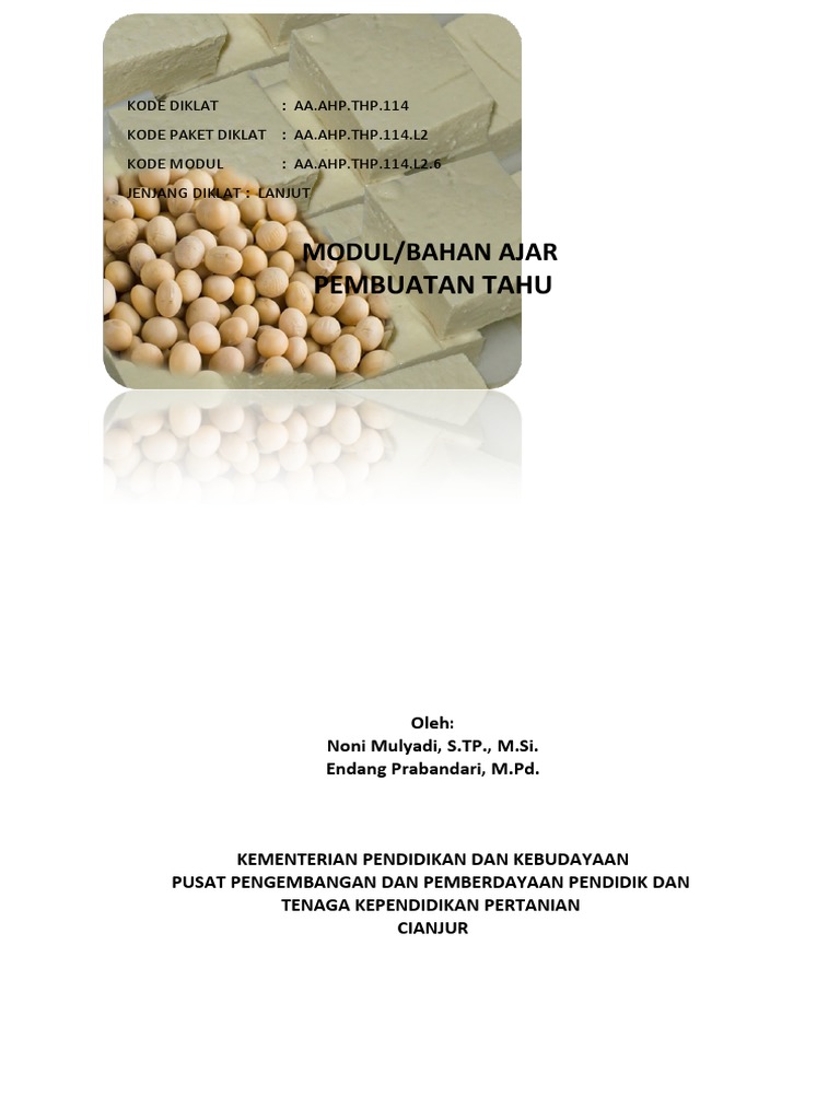 Modul Pembuatan Tahu | PDF