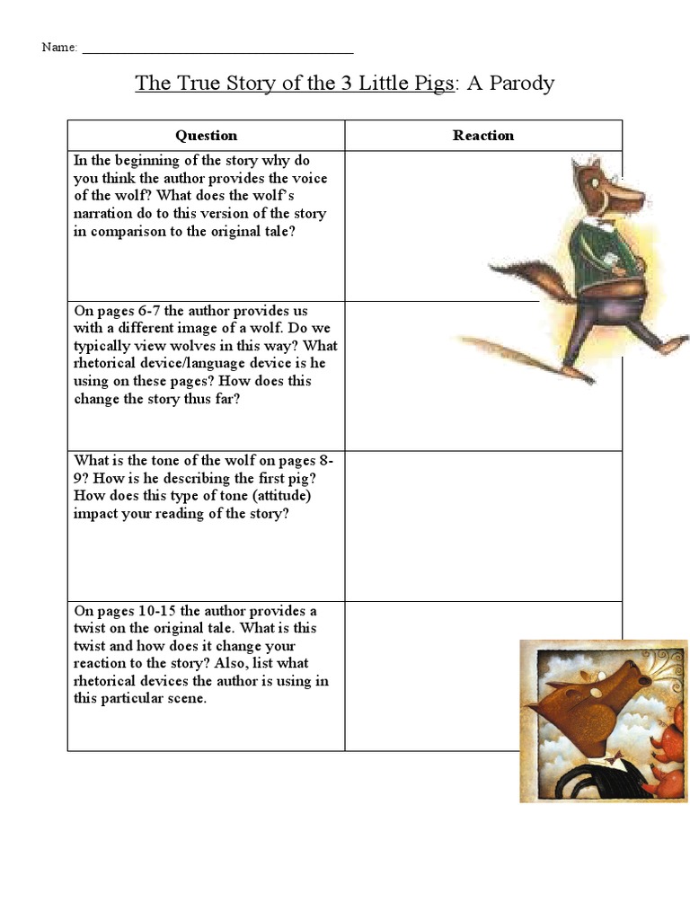 The True Story of The Three Little Pigs | PDF