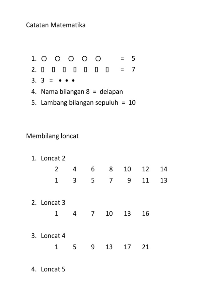 Catatan Matematika | PDF