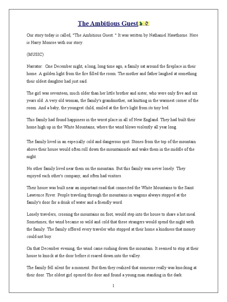 The Ambitious Guest | PDF