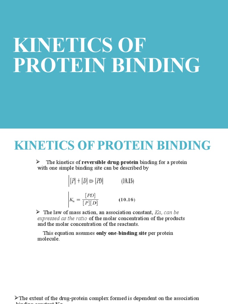 Kinetics of Protein Binding | PDF | Adsorption | Molecular Binding