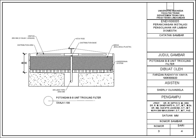Trickling Filter Drawing | PDF