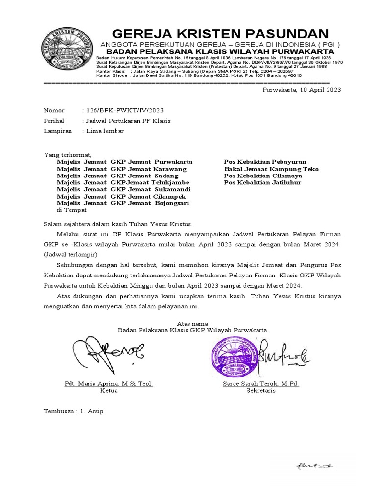 126 Jadwal PPFT April 2023 - Februari 2024 | PDF