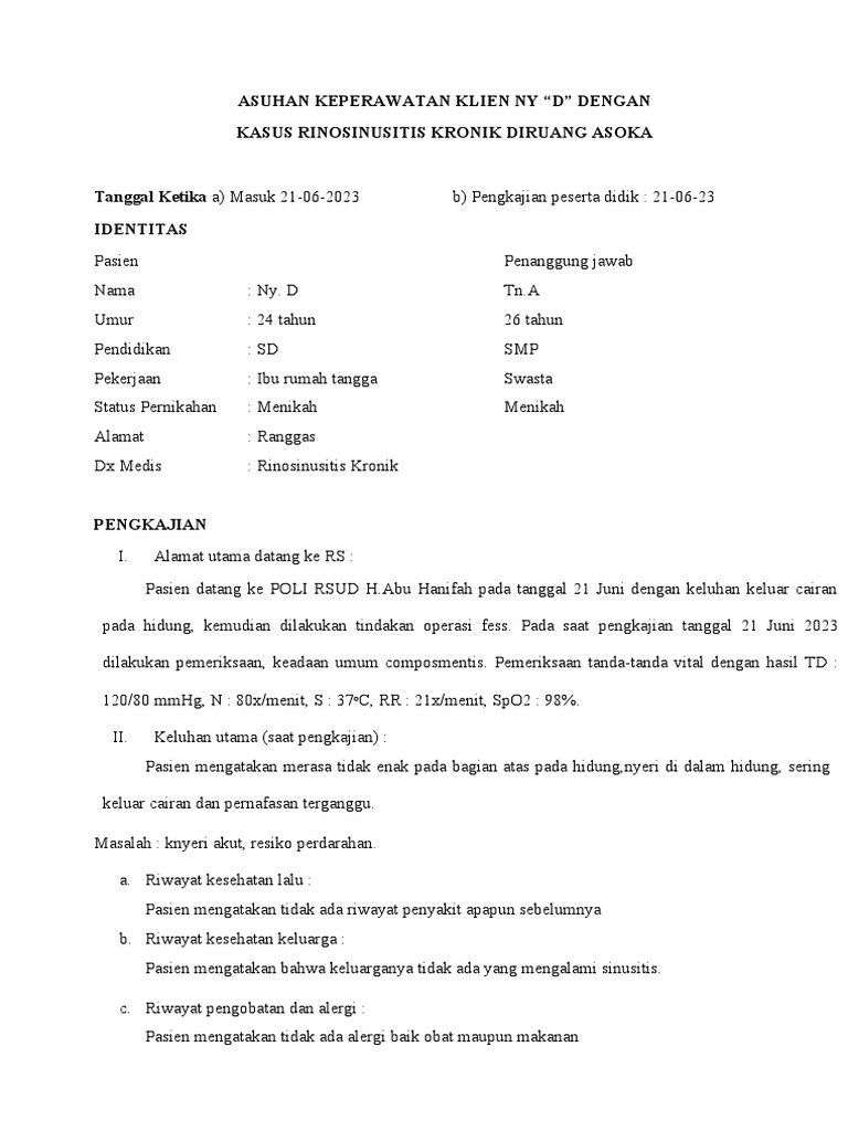 Askep RSK Asoka | PDF